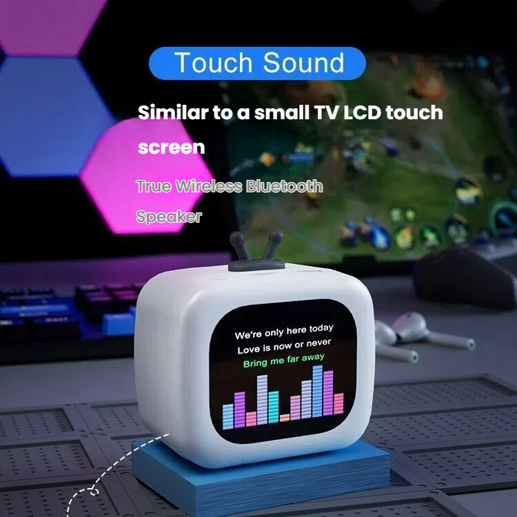 «SU7_Бесроводная_Колонка__Сенсорный_Экран_Текстов_Песен»_Портативная_Басс_Колонка_с_Микрофоном_для_Телефона_и_Ноутбука