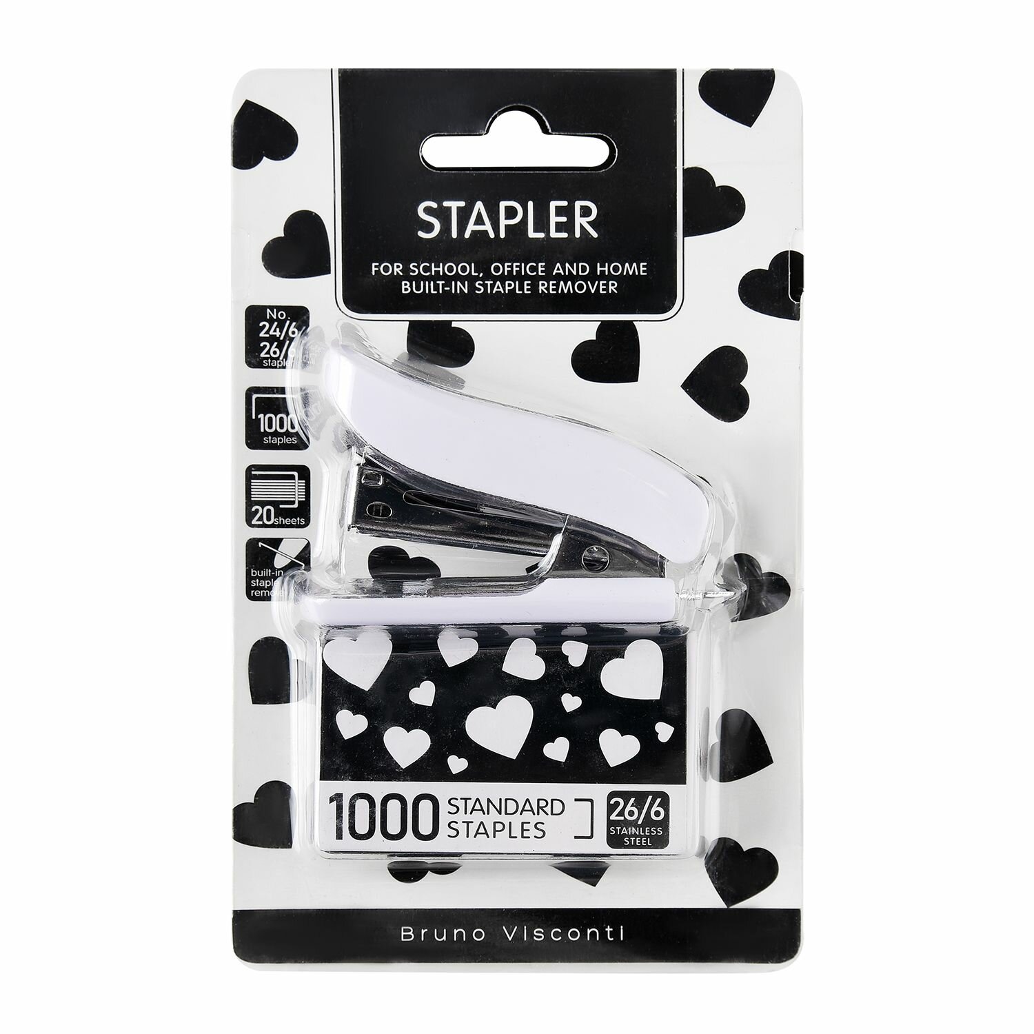 Набор Степлер со скобами 24/6, 26/6 1000 скоб