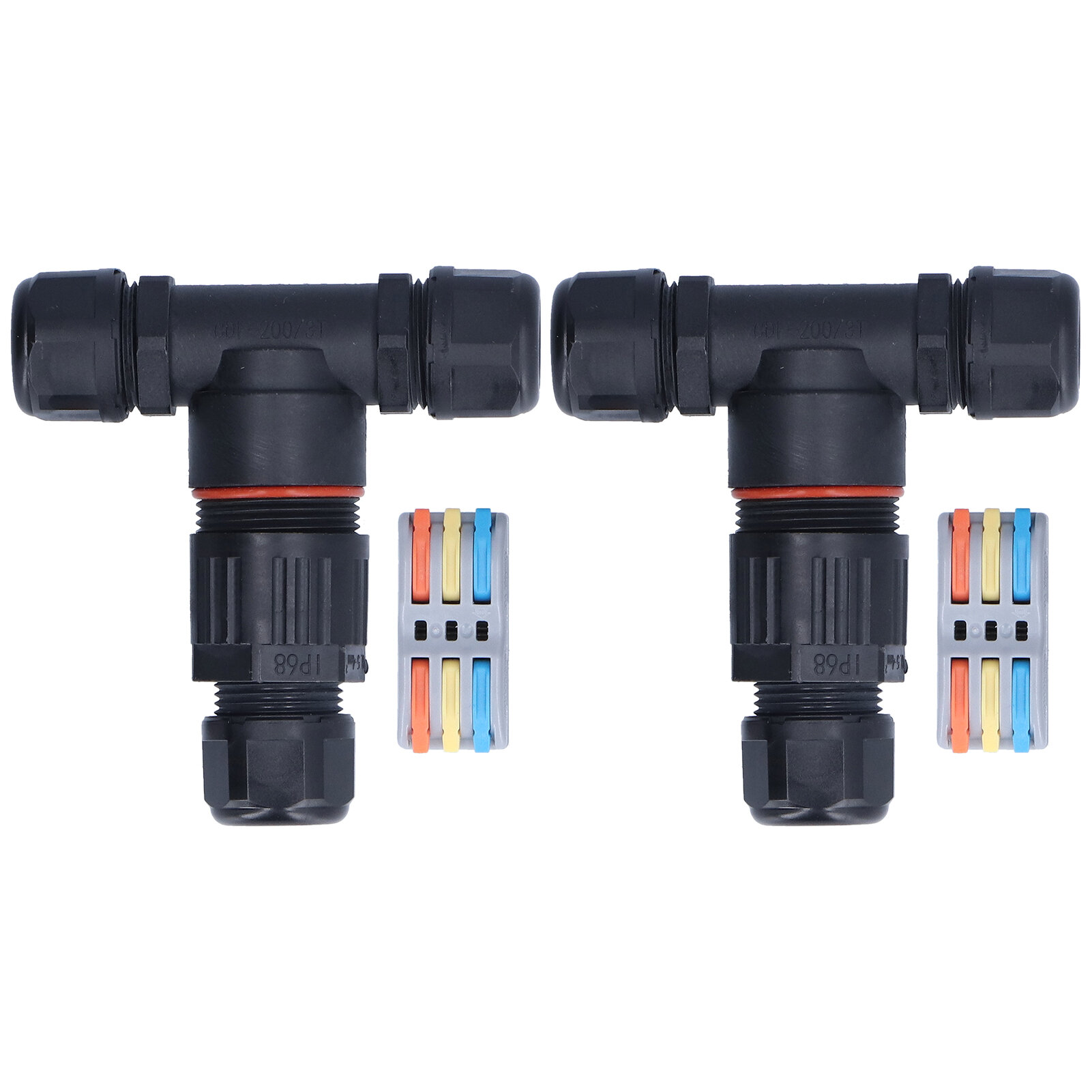 2pcs 3 -Way Box Box Водонепроницаемый шнур -шнурный шнур для наружных затоплений3 в 3 Out