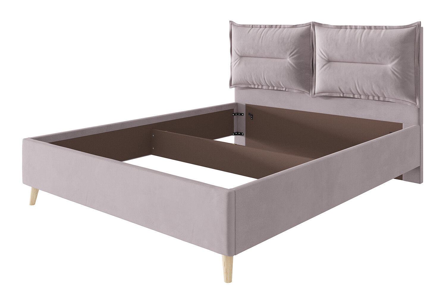 Каркас кровати Hoff Сантана, 160х200 см, цвет пыльно-розовый, без основания и подъемного механизма