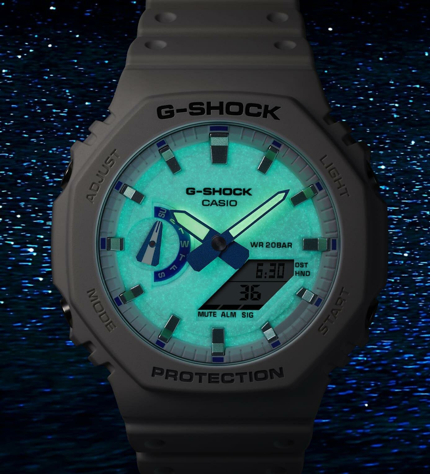 Наручные часы CASIO, синий, белый — фото 1