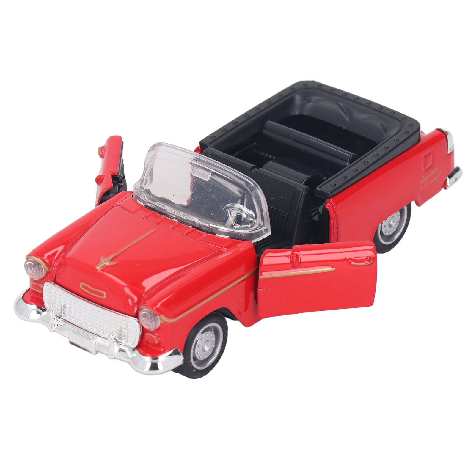 Модель спортивного кабриолета в масштабе 1:32, изготовленная из металлического сплава, реалистичная, крутая, на батарейках, игрушка-симулятор спортивного автомобиля в масштабе 1/32, красная.