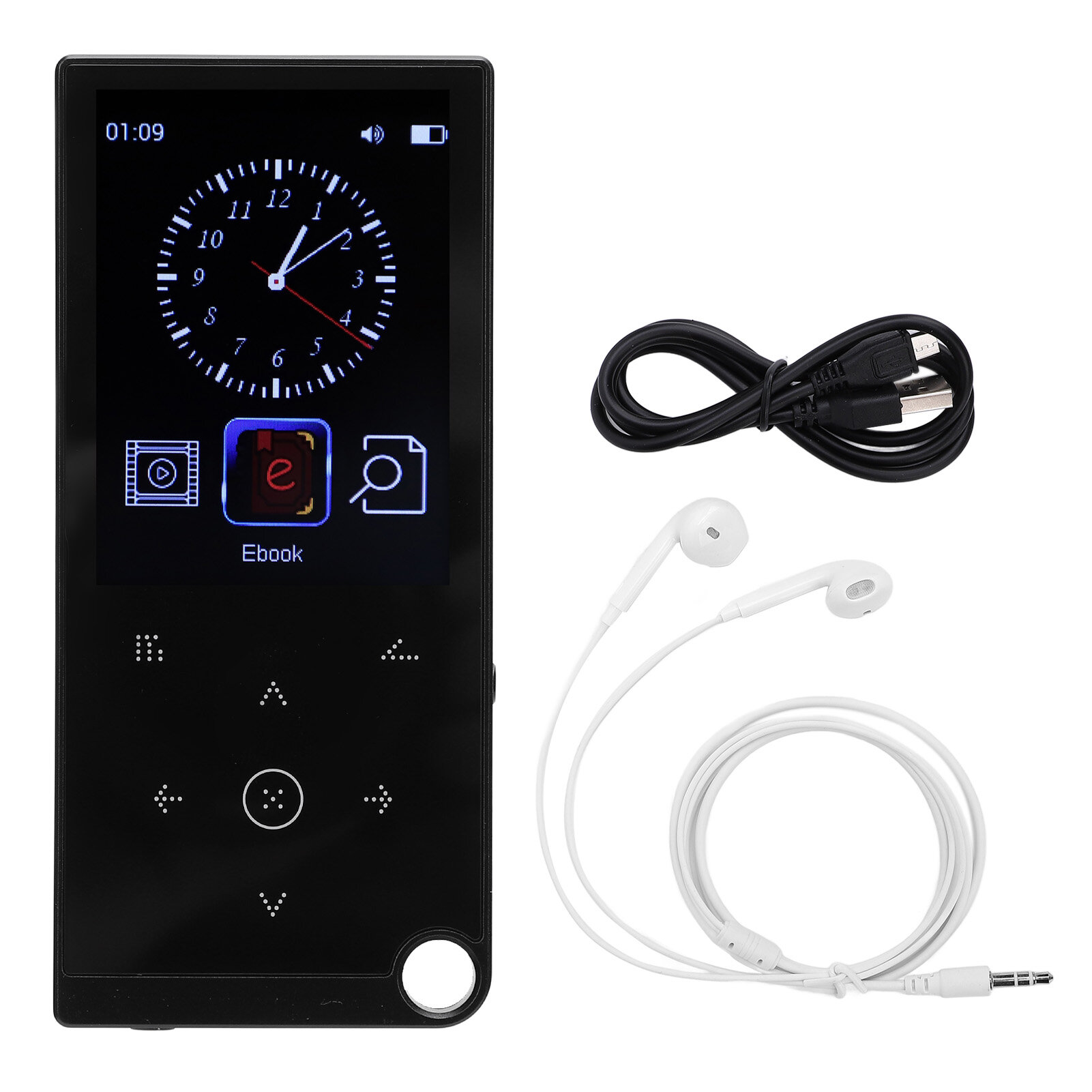2,4-дюймовый сенсорный экран TFT MP3 MP4-плеер Bluetooth музыкальный плеер Поддержка до 64 ГБ Аккумулятор 800 мАч Наушники в комплекте