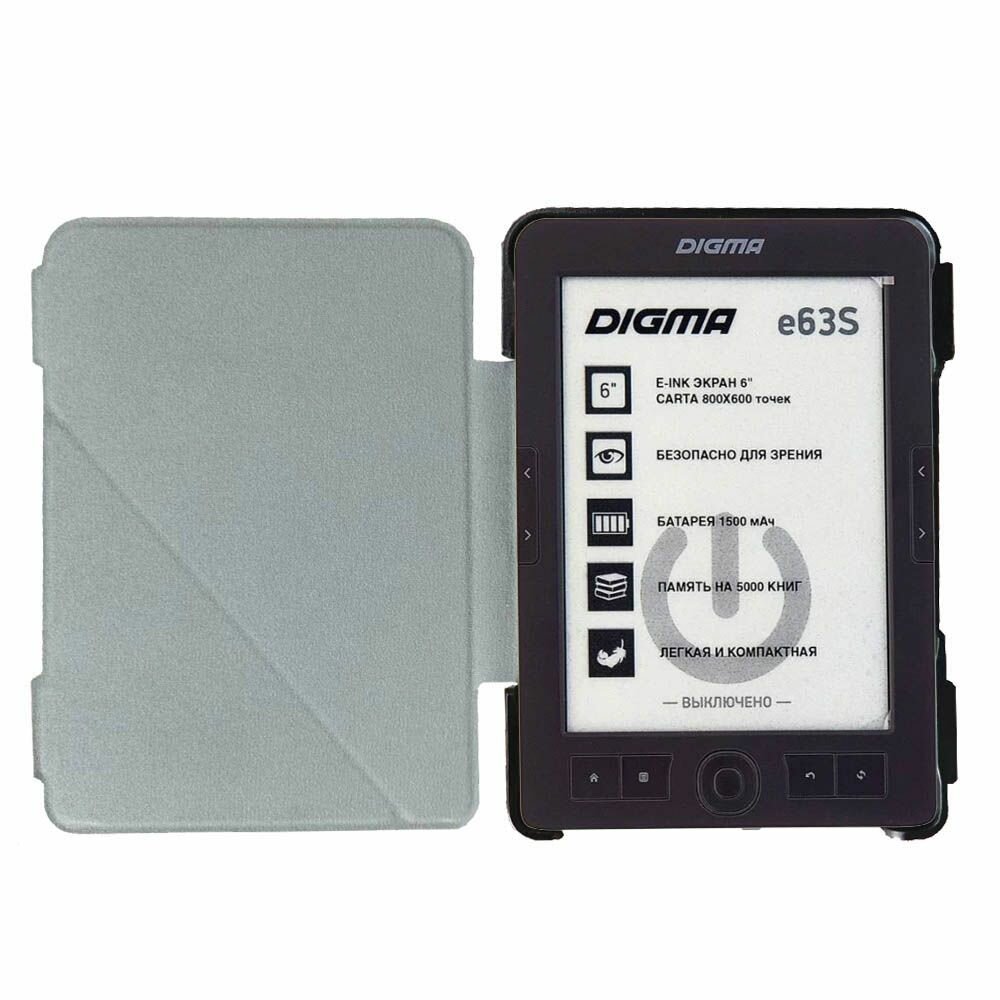 Ультратонкий чехол MyPads для электронной книги Digma e65 e65G, кожаный с магнитной застежкой