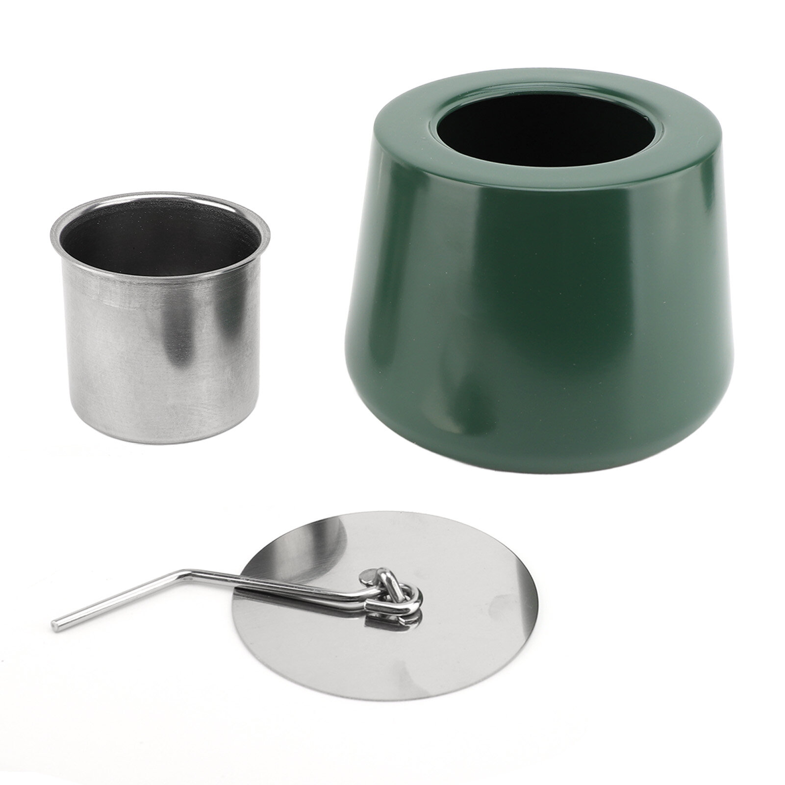 Настольная чаша для костра, декор для дома и улицы, долговечный бездымный настольный камин для патио и балкона с огнетушителем, зеленый.