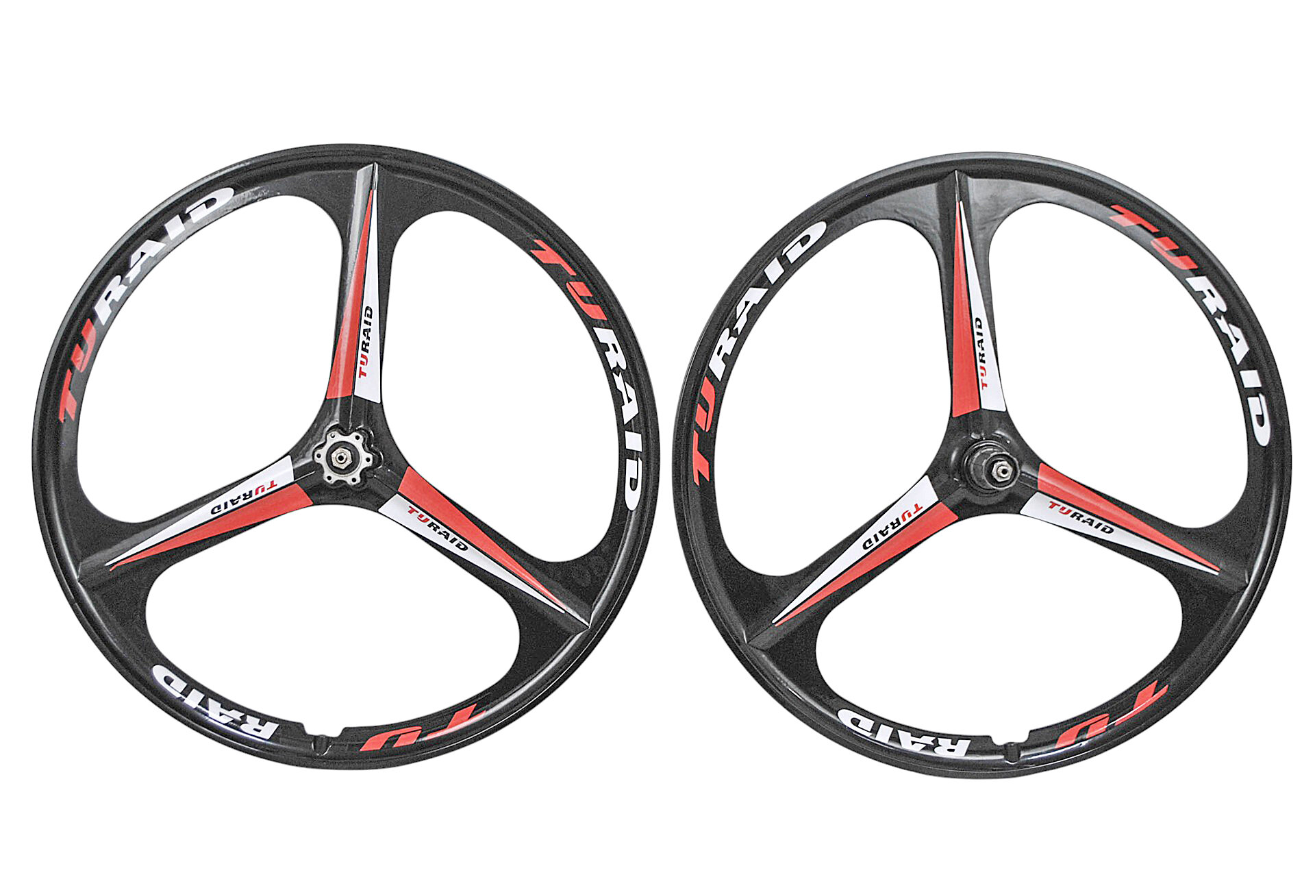 Обода 26" литые (3 луча) передний+задний (компл.) под трещетку, черный