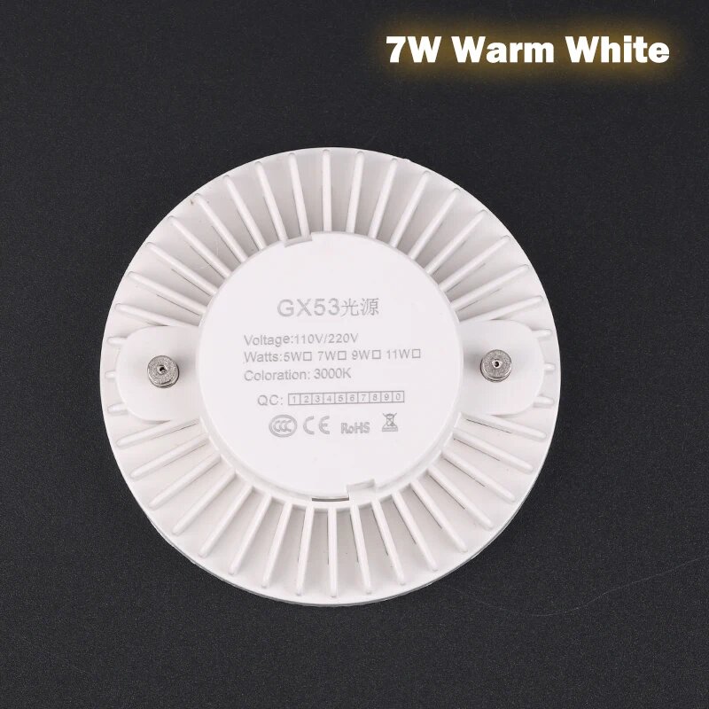 Светодиодная лампа GX53 7W Warm White 3000K