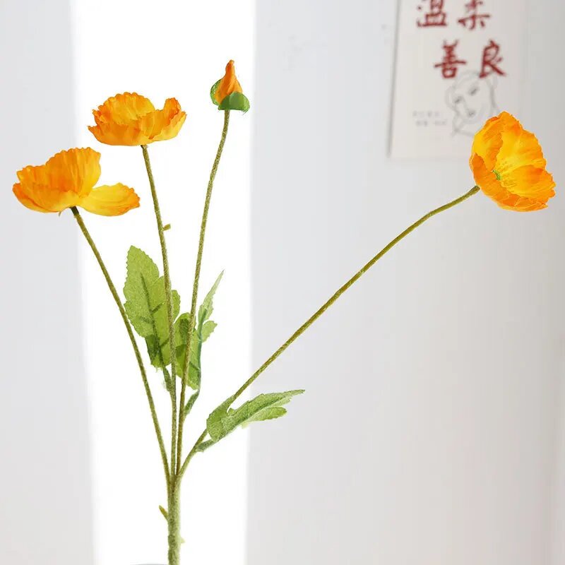 Искусственные маки оранжевые Uflower