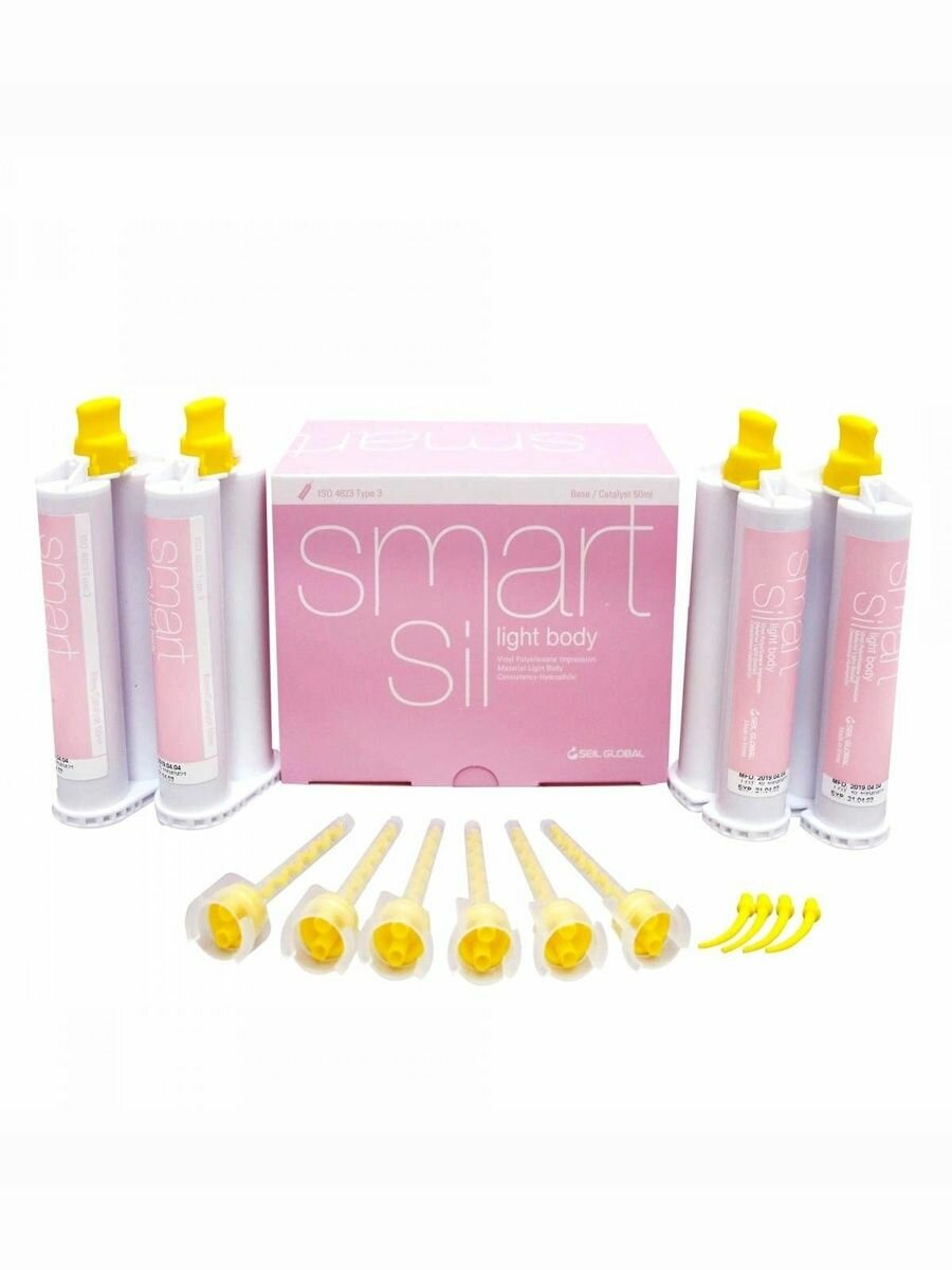 Слепочная масса Смарт Сил Лайт (Smart Sil light body), 4х50мл, Seil Global