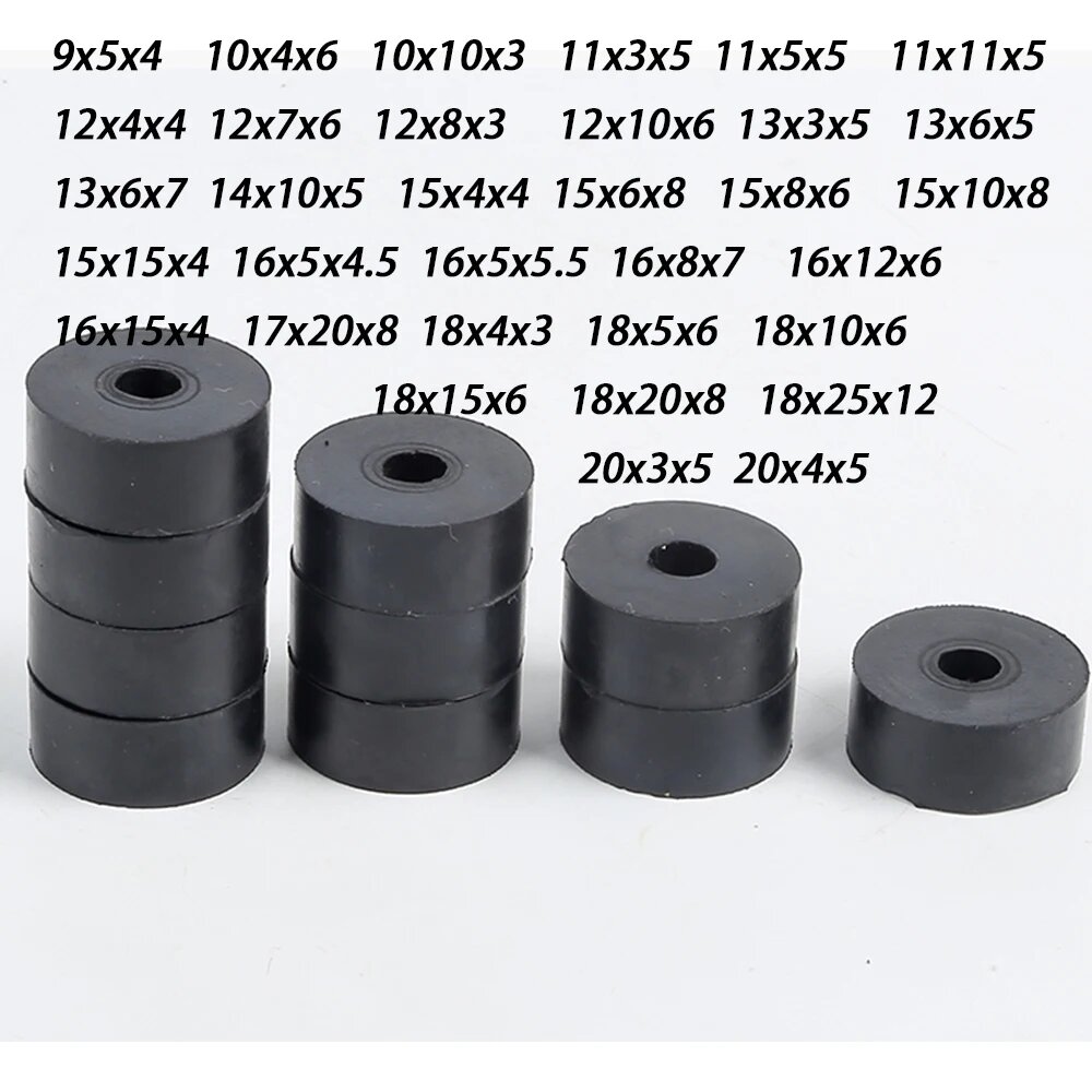 Резиновые демпфирующие накладки 9мм*20мм черные 15x6x8mm, 5Pcs