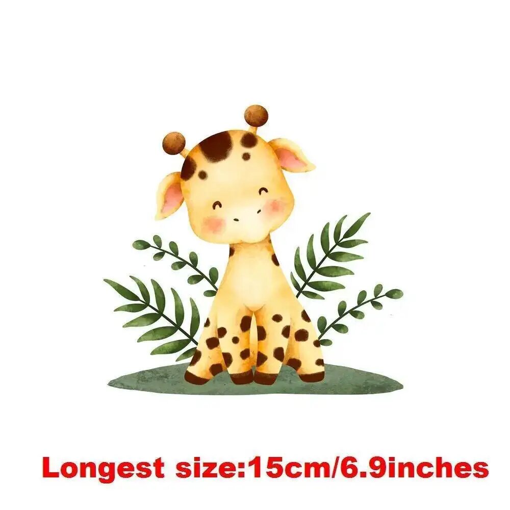 Детские термопереносные наклейки 15см Луна Лев Тигр YTH0367-3