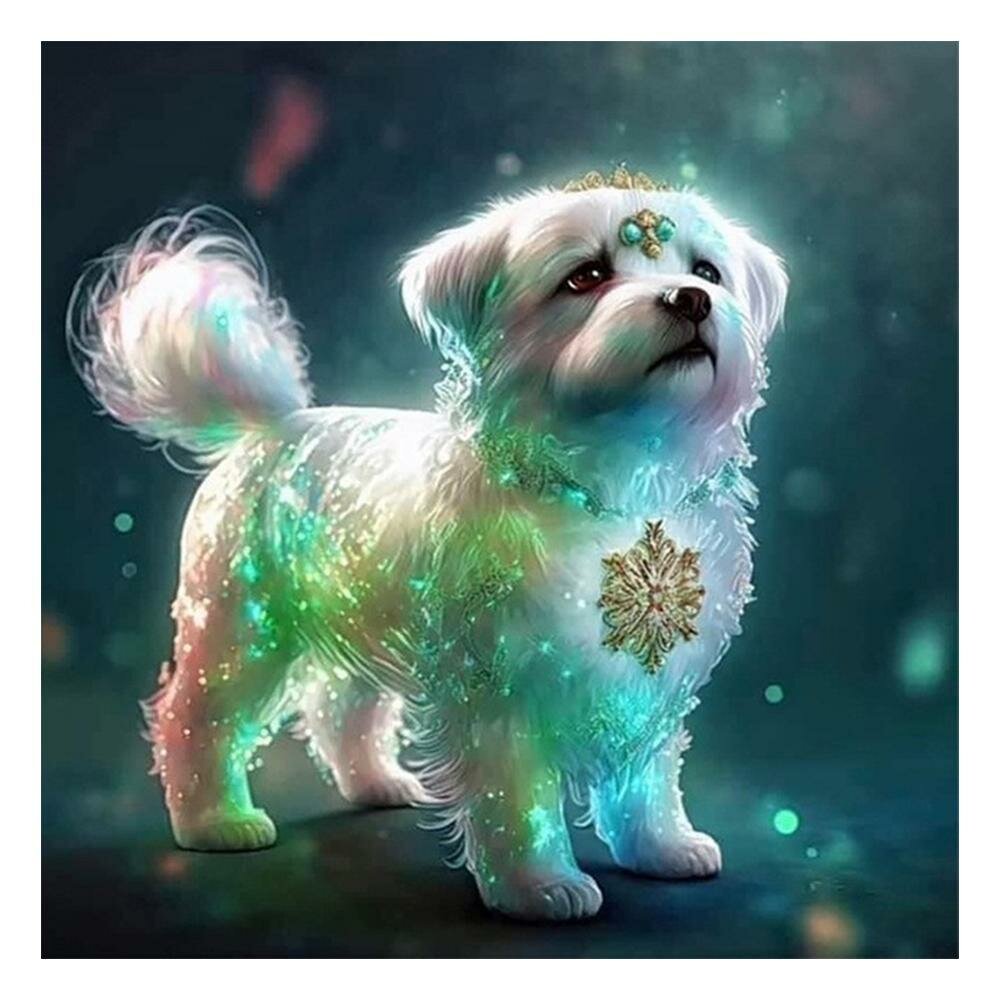 Алмазная мозаика большая картина "животное" 30х40 см со светящимся в темноте стразами и 5Д элементами