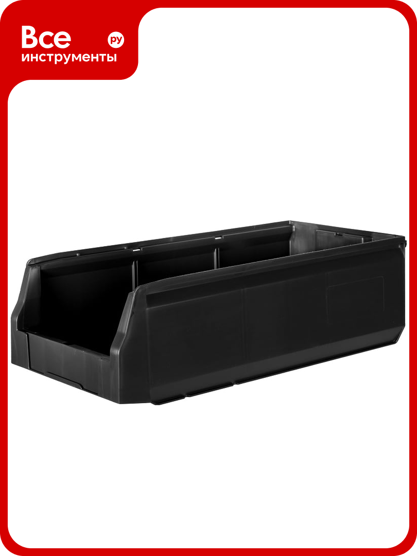 Пластиковый ящик для метизов Пластик Система черный 12.405.3, метизов складской logic