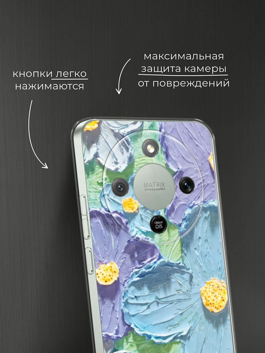 Чехол на Honor X9d / Хонор X9d с принтом Масляные цветы 2 — фото 1