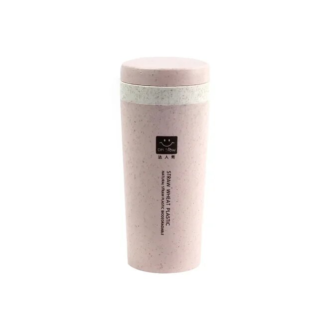 1 шт. 300 мл пшеничная соломенная кружка с двойной изоляцией, подарочный стакан с крышкой, экологичная дорожная кружка, зимний термос для кофе