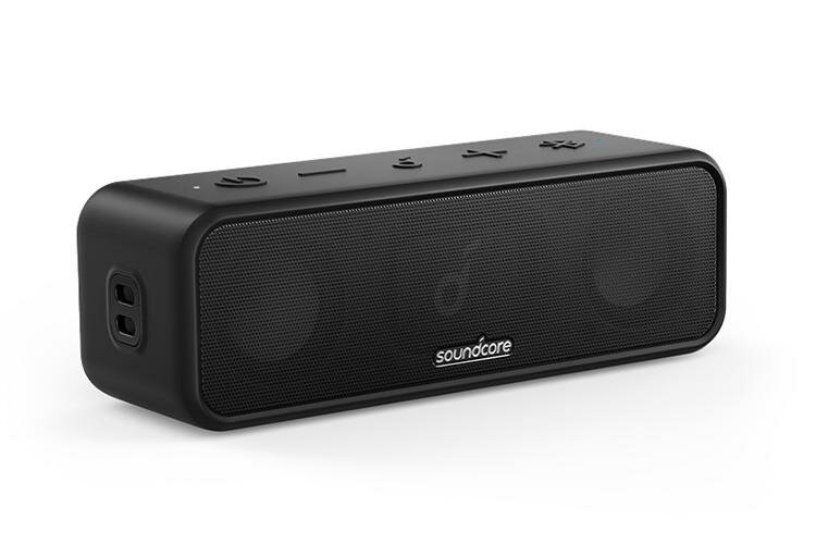 Беспроводные колонки SoundCore черные, высокая мощность, компактный дизайн