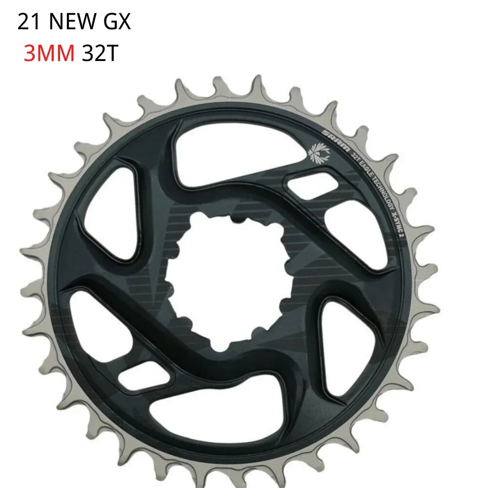SRAM Chainring XX1, GX, NX, SX 12 Скоростей 32T, 34T, 36T, 38T, Офсет 3/6 мм Серый, GX-3MM-32T