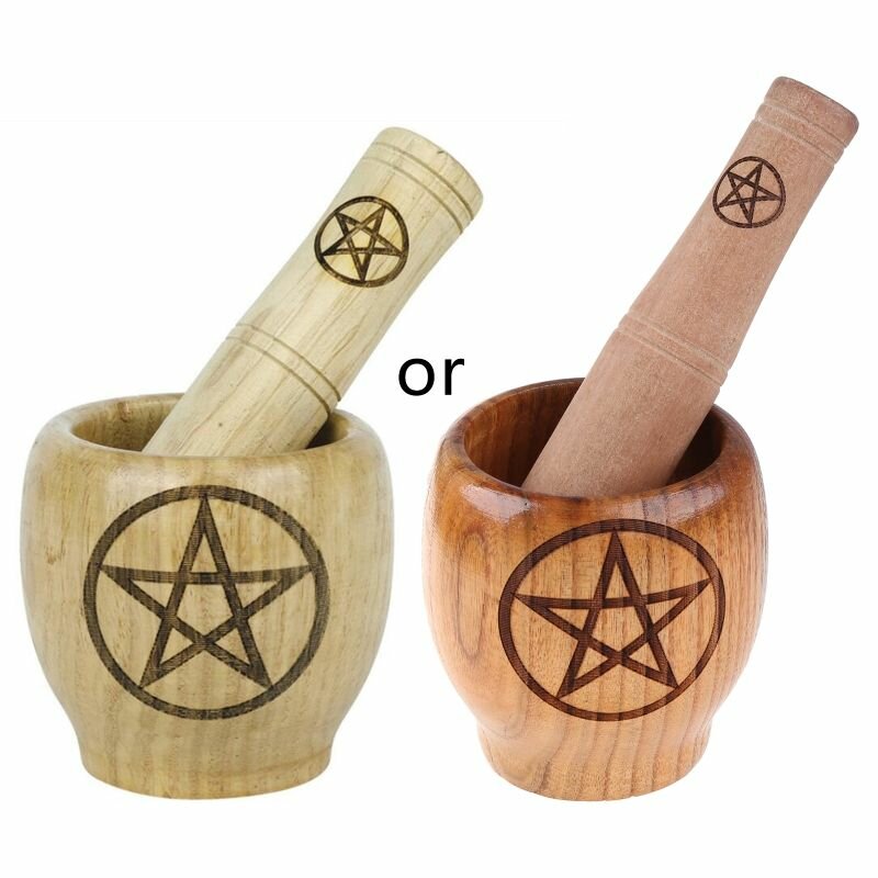 Набор деревянных пестиков для ступки, натуральные растительные травы, чеснок, грецкий орех, контейнер шлифовальной машины