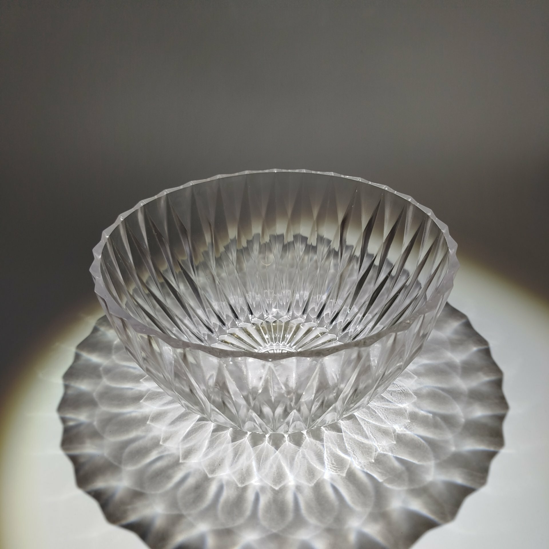 Салатник с геометрическим декором, хрусталь, Дятьковский хрустальный завод