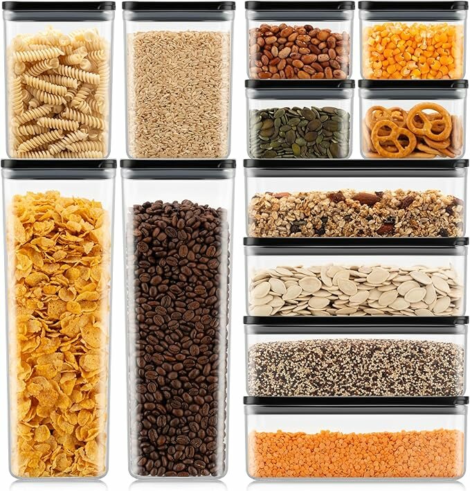 Набор из 12 банок для хранения Bodum CANTEEN K12351-01-1, цвет прозрачный, черный