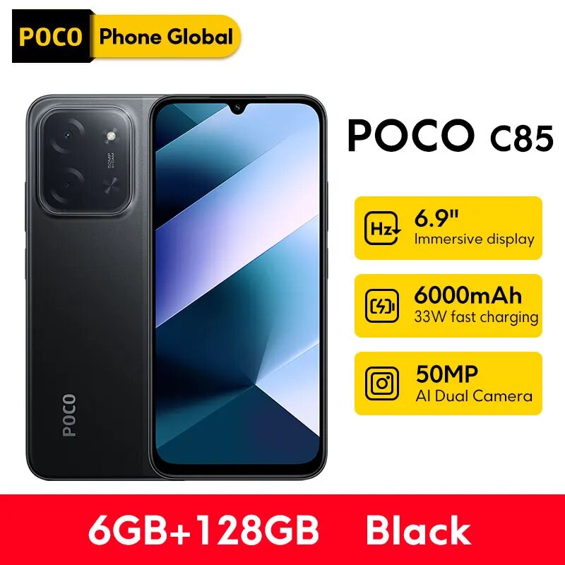 Смартфон Poco C85, 6/128ГБ, global