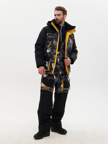 Костюм зимний Huntsman Elbrus ткань Breathable цвет КМФ192/Черный размер 44-46/170-176