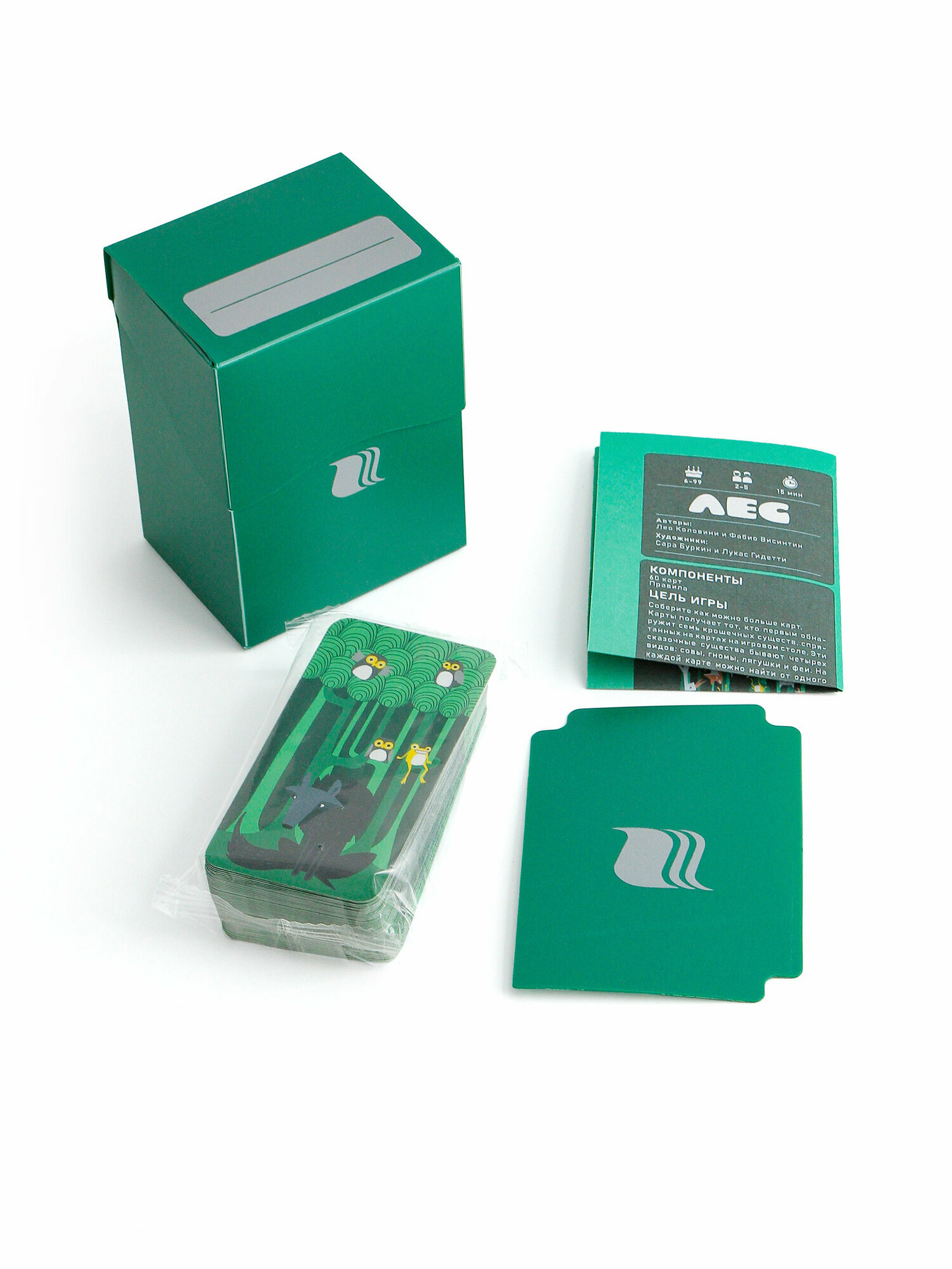 Настольная карточная быстрая дорожная игра Фабрика Игр Лес в пластиковой коробочке