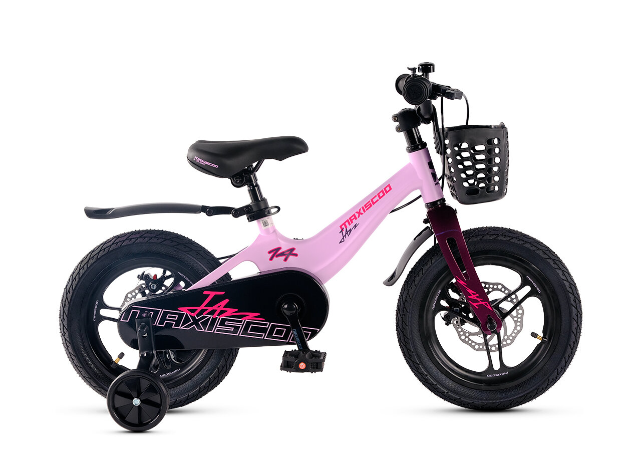 Детский велосипед Maxiscoo Jazz Pro 14, год 2025, цвет Фиолетовый