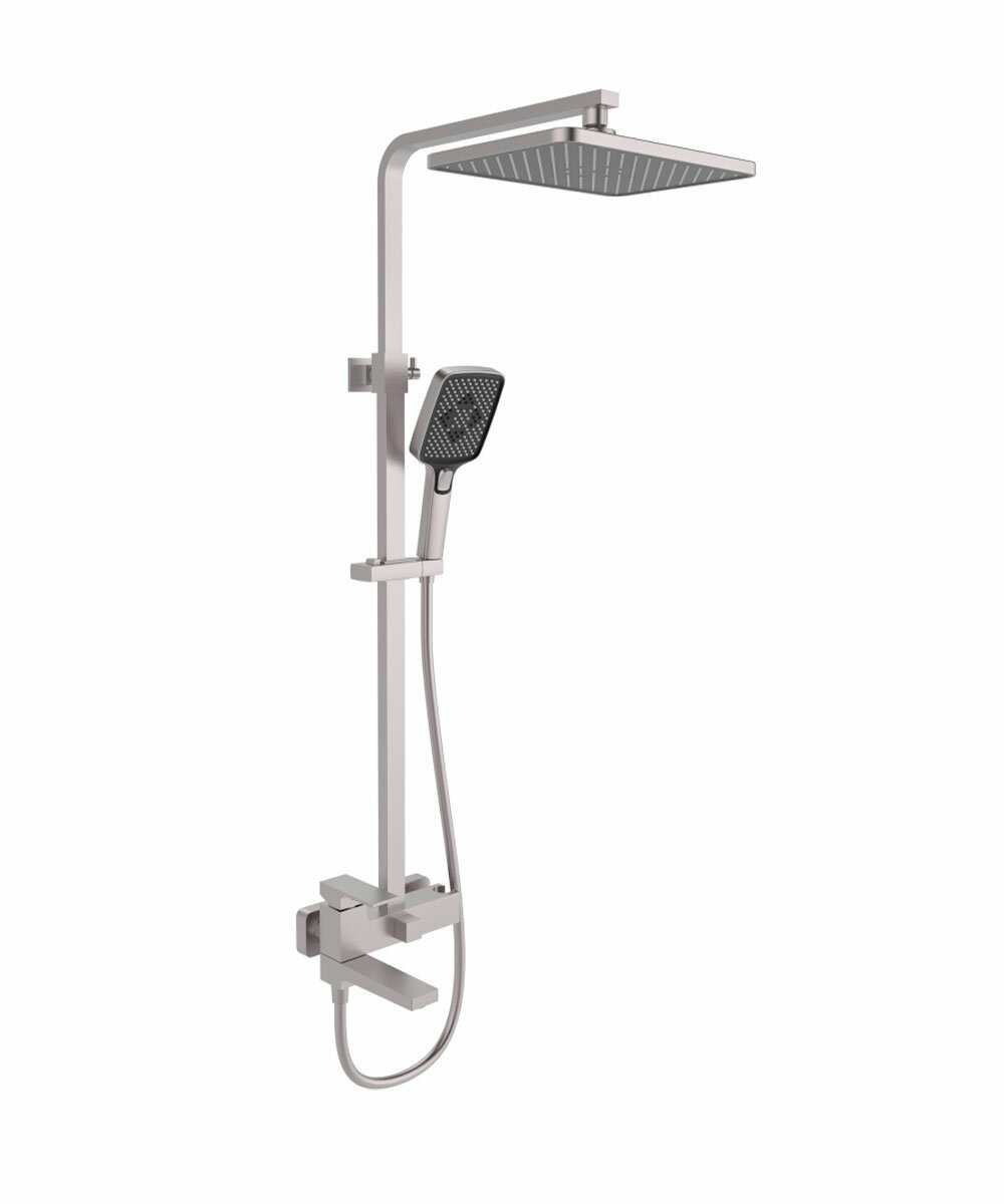 Душевая система из латуни с тропическим душем лейкой и шлангом V393562-N от бренда Vieir сатин