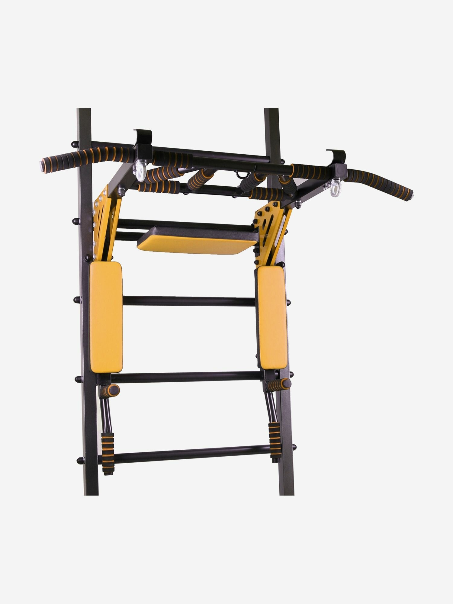 WestSport Турник-Брусья-Пресс 3в1 "Мультихват" Усиленный на шведскую стенку WestSport Черно-желтый