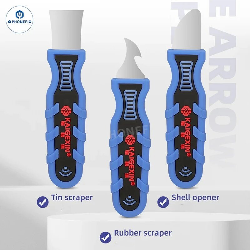 KGX-3JK Скребок с тремя аромами, скребок для ремонта материнской платы телефона, скребок для удаления клея, скребок для олова, резак для открытия корпуса, набор ручных инструментов