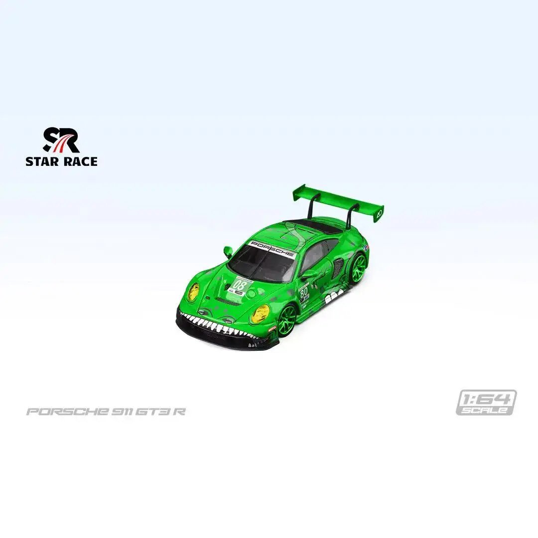 Модель автомобиля STAR RACE SR 1:64 Porsche 911 GT3 зелёный/розовый 80-Green