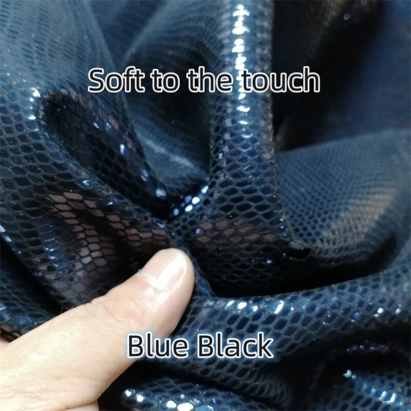 Цельная овчина с сетчатым узором 0,6/1 мм 20X30см, Blue Black