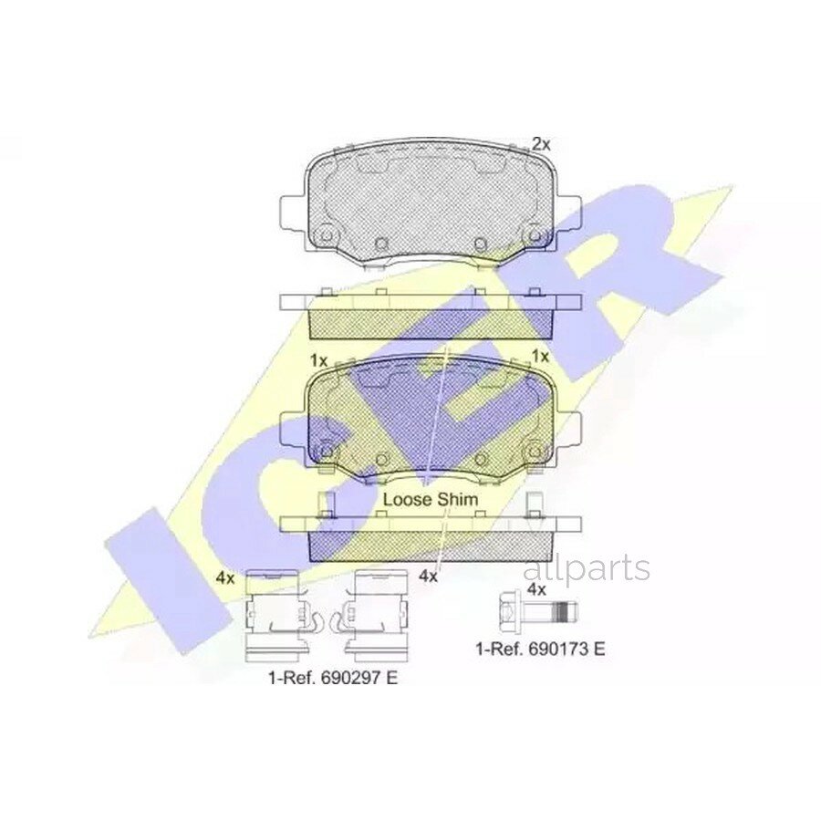 ICER 182176-203 Колодки тормозные