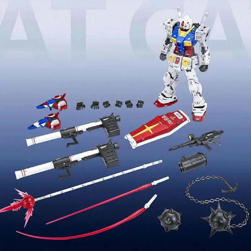 FATCAT RX-78-2 Модель MG 1/100 Сборная модель Комплект специальной RG 1/144 2.0 Увеличенная версия Фигурка Пластиковая модель Игрушка в подарок