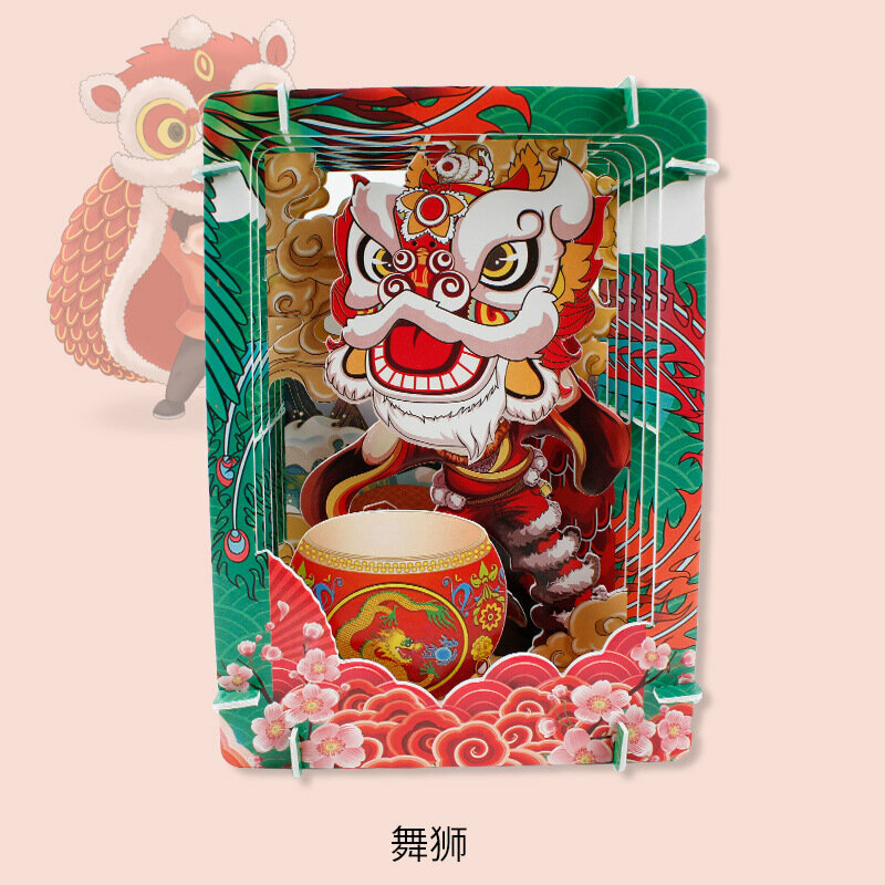 Материал 3D стерео головоломки со светом в китайском стиле, национальный тренд, мировой стиль, архитектурная модель,