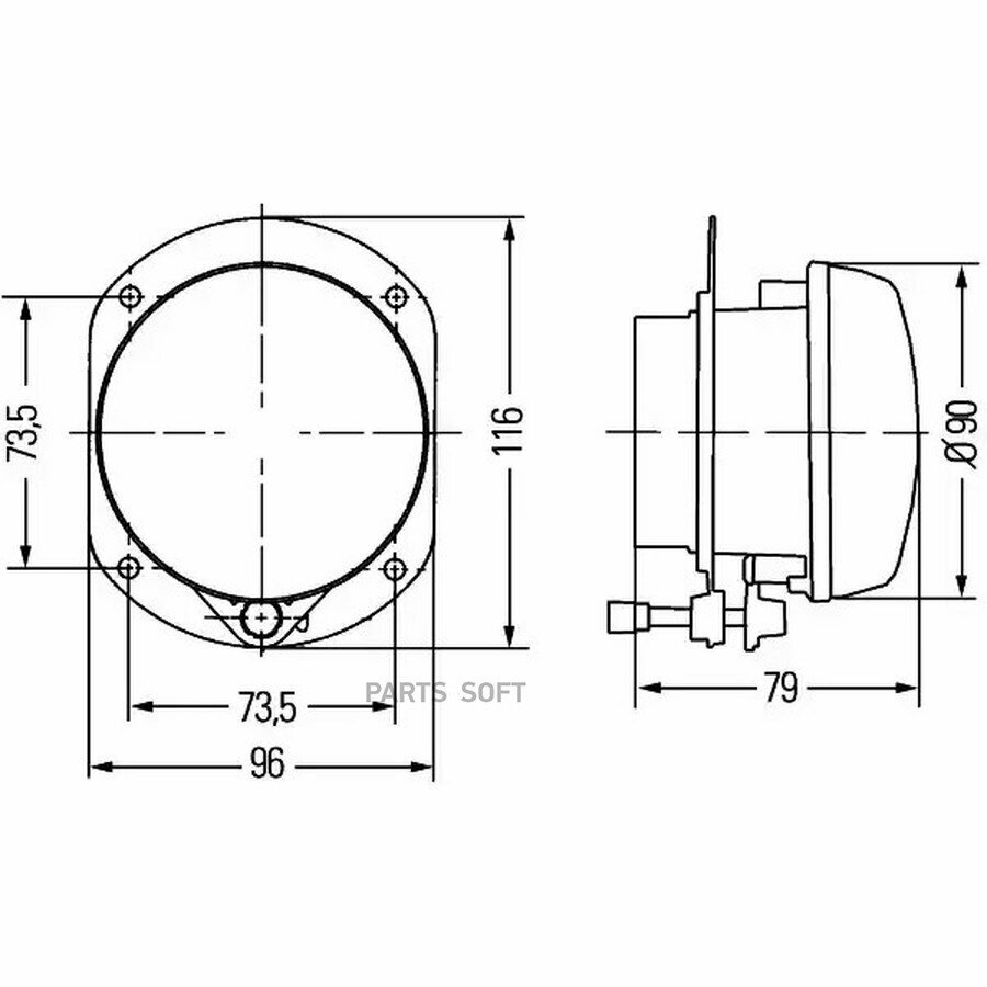 Противотуманка от официального дистрибьютора, BEHR-HELLA, артикул 1N0009295087