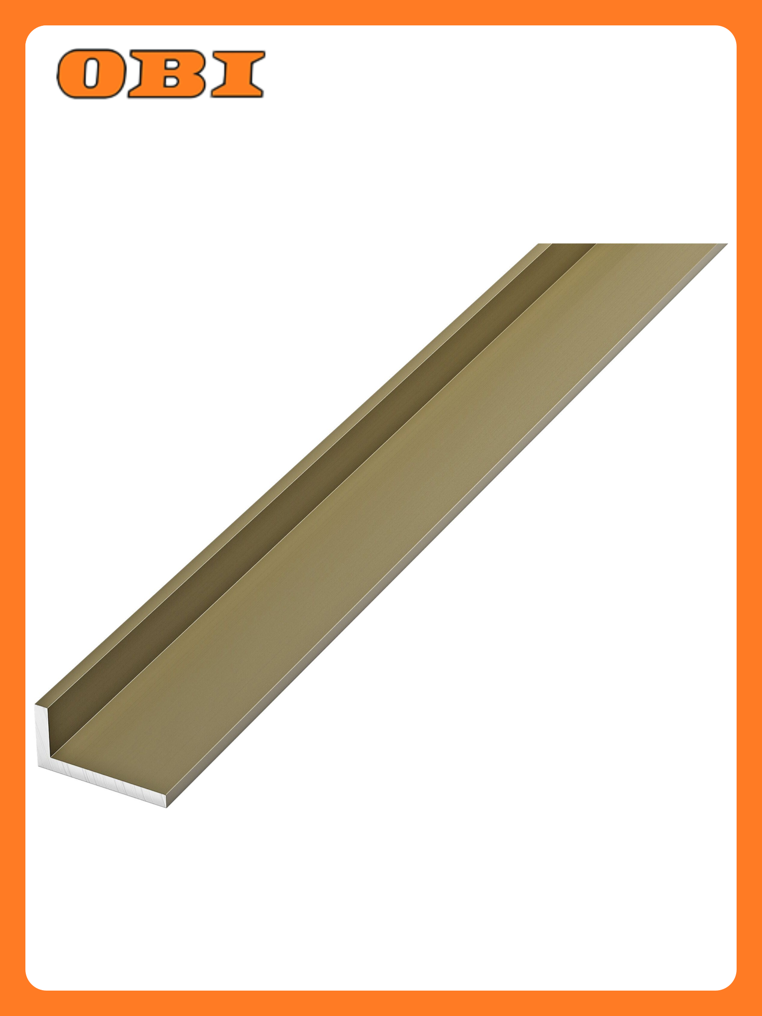 Уголок алюминиевый Лука, разносторонний, коричневый, 2000x20x2 мм