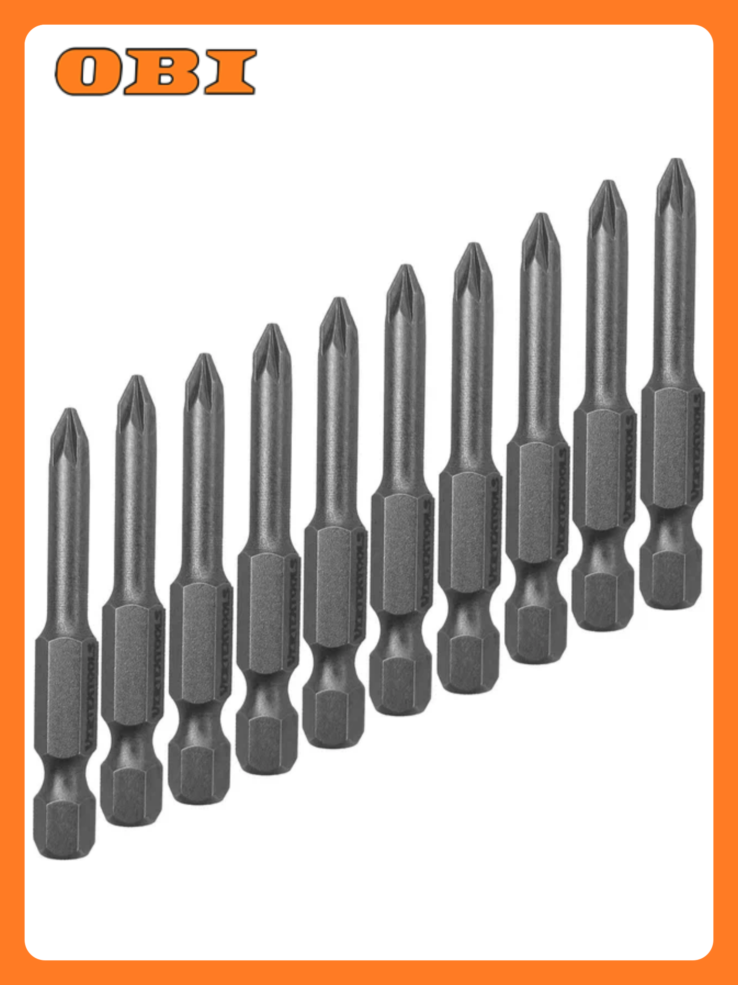 Набор бит PH2х50 10 шт. Vertextools БТ-PH2-50