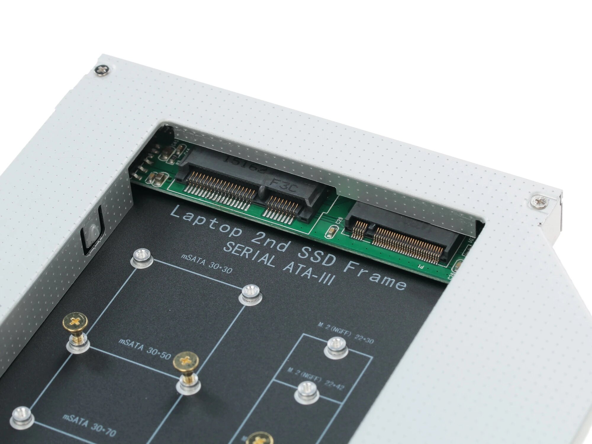 Салазки Espada dvd slim 9.5/12.7mm to HDD mSATA/NGFF to miniSATA. В отсек привода.