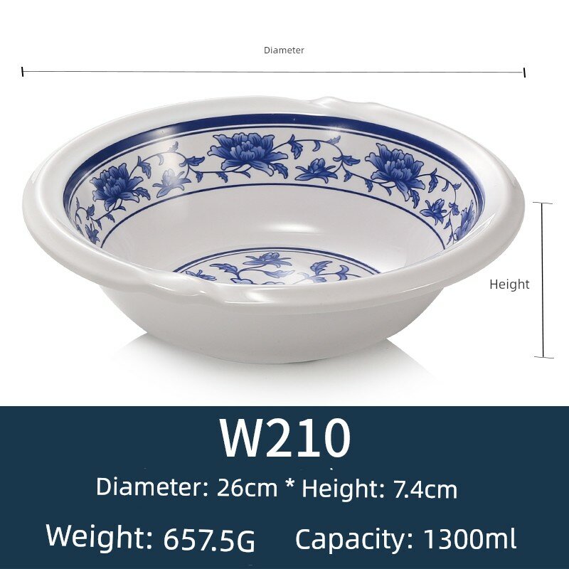 Миска W210 из меламина, большой объем, безопасная для микроволновки, прочная коммерческая посуда