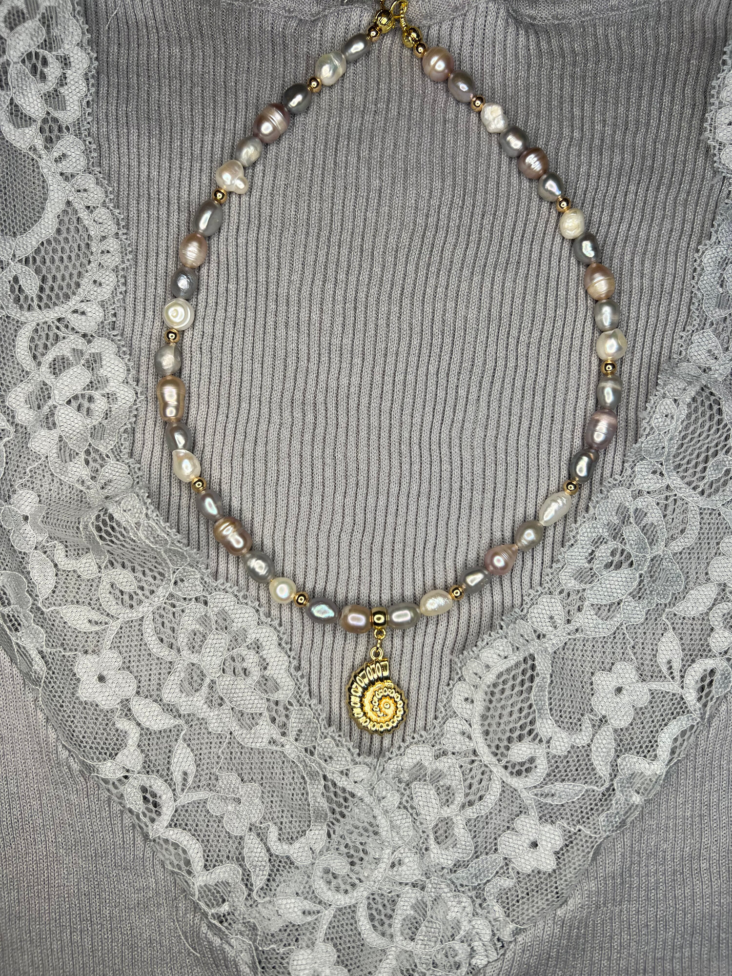 Колье, жемчуг пресноводный