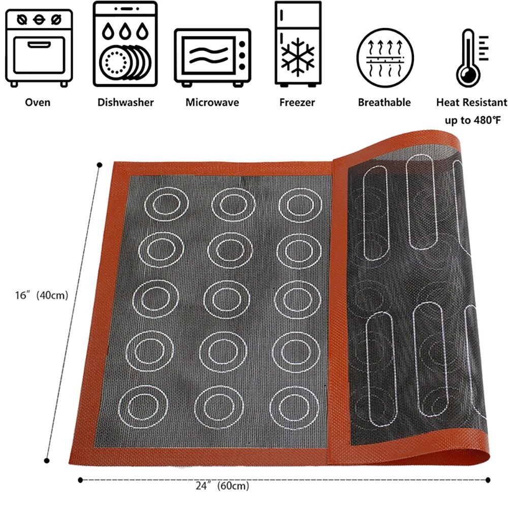 Силиконовый коврик для выпечки GTLCONIE large macaron mat