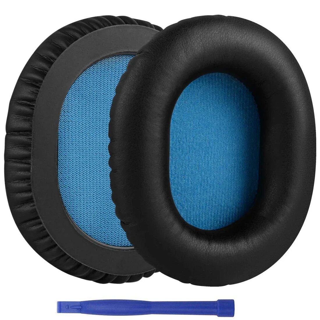 Амбушюры для Sennheiser HD6 Mix HD7 HD8 DJ из кожи Синий, Protein Leather
