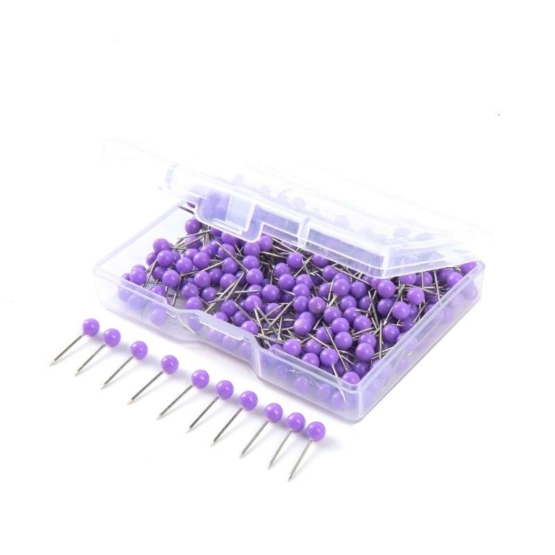 Цветные шарообразные булавки для шитья, 4 мм фиолетовый