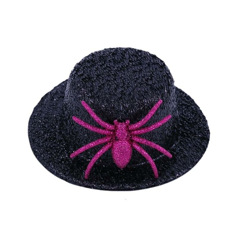 Шляпы ковбоев с пауками для кукольного домика, Черный - Розовый Паук