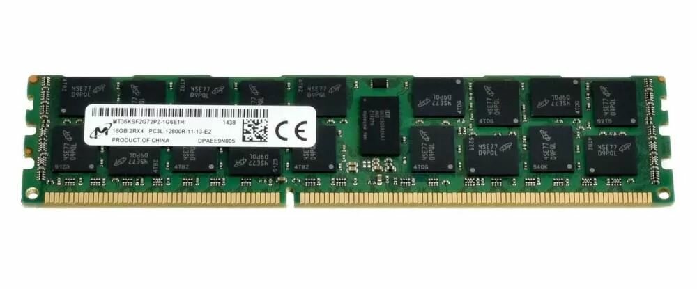 DDR3 RDIMM оперативная память Micron (MT36KSF2G72PZ - 1G5E1HE) 16ГБ, 1600МГц