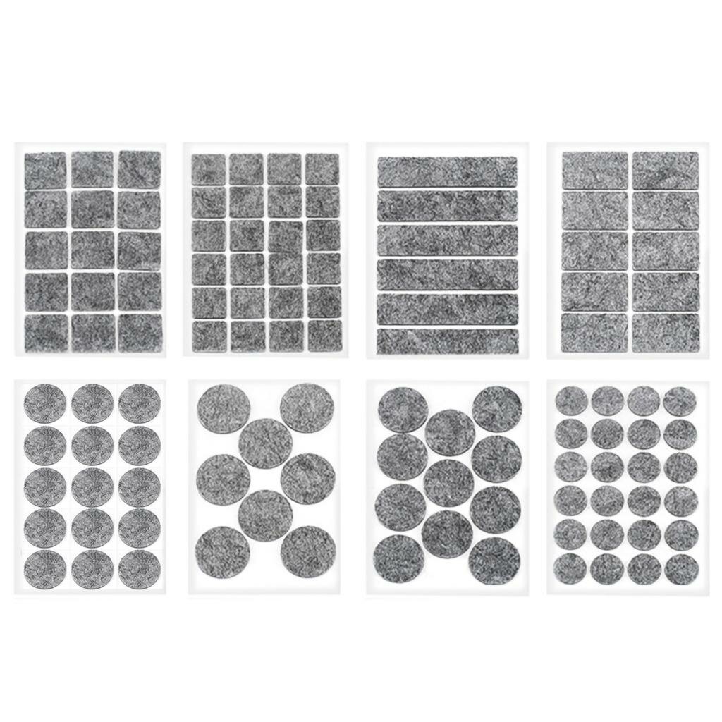 Комплект из 8 самоклеящихся фетровых подкладок для мебели, 2,5 мм