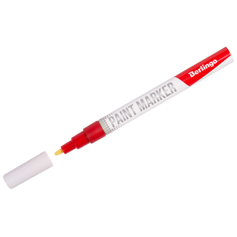 12 шт. Маркер-краска Berlingo "Uniline PA200" красная, 2мм нитро-основа