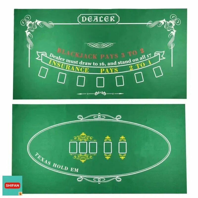 Техасский Холдем, Блэкджек, Двойная Скатерть Без Прядильной Ткани, 180x90см